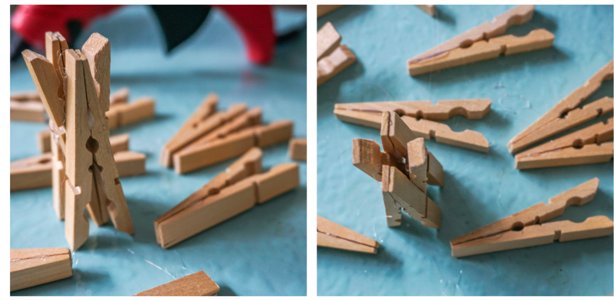 Creat a menorah from clothespins- cheap and easy craft for Hanukkah!